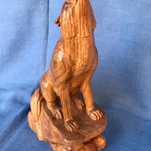 Hand Carved Howling Wolf - Etsy