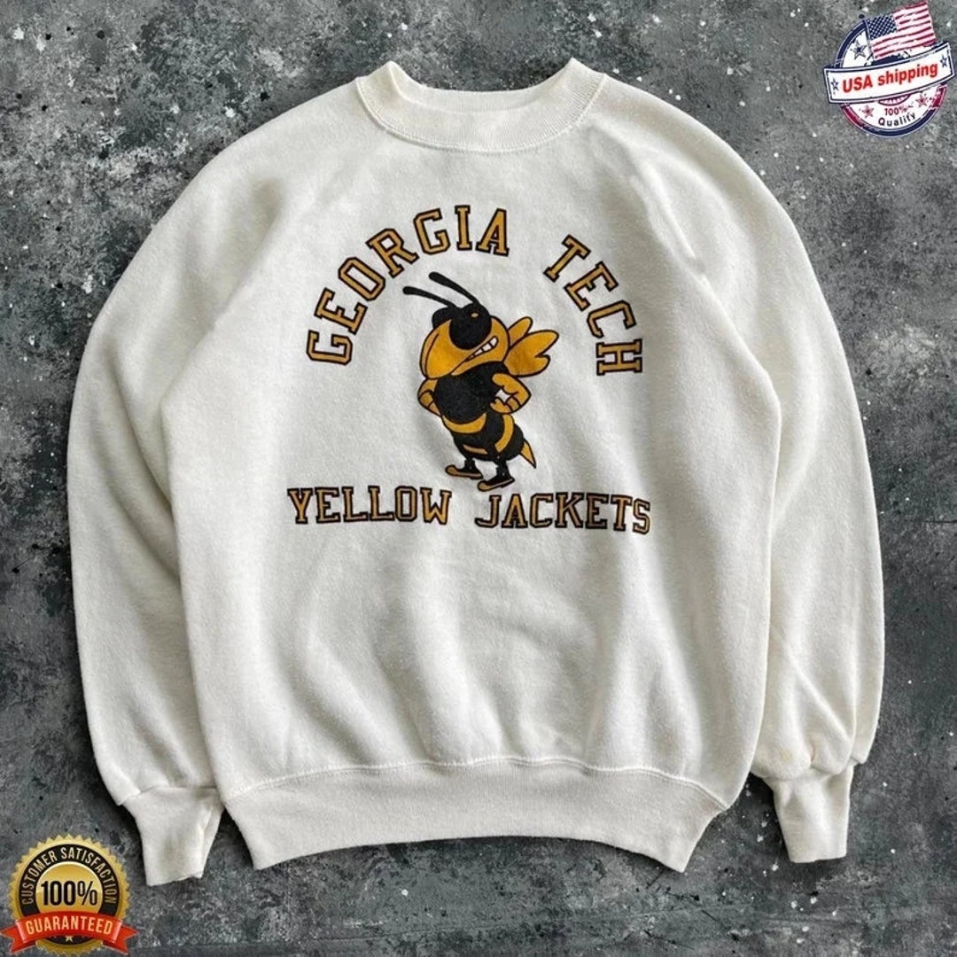 Vintage NCAA Georgia Tech Mascot Logo Shirt, Georgia Tech Yellow ...