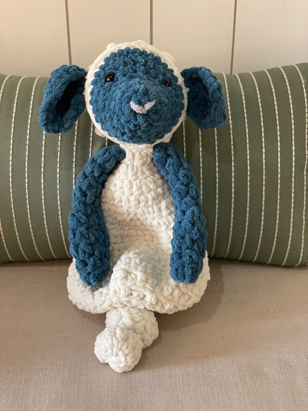 Lamb Lovey, Lamb Stuffy, Lamb, Farm Animal , Farm Themed Nursery. Baby ...
