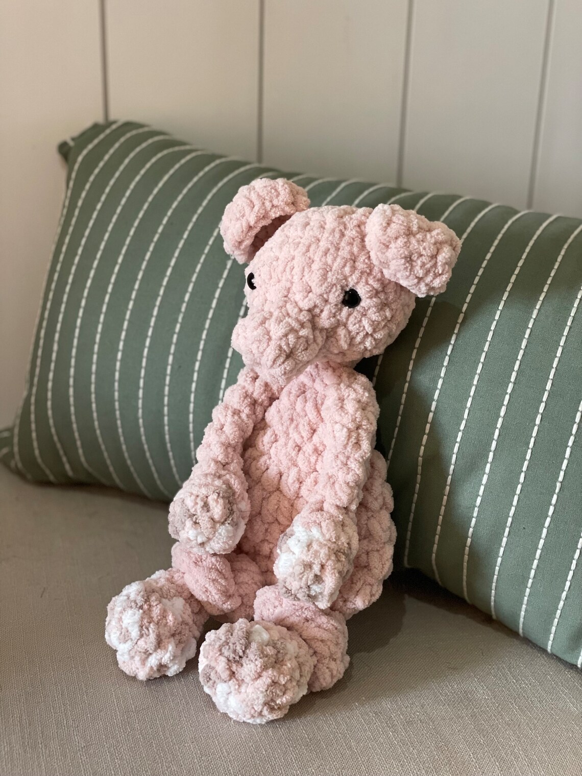 Pig Lovey, Mini Pig Stuffy, Mini Pig, Farm Animal , Farm Themed Nursery ...