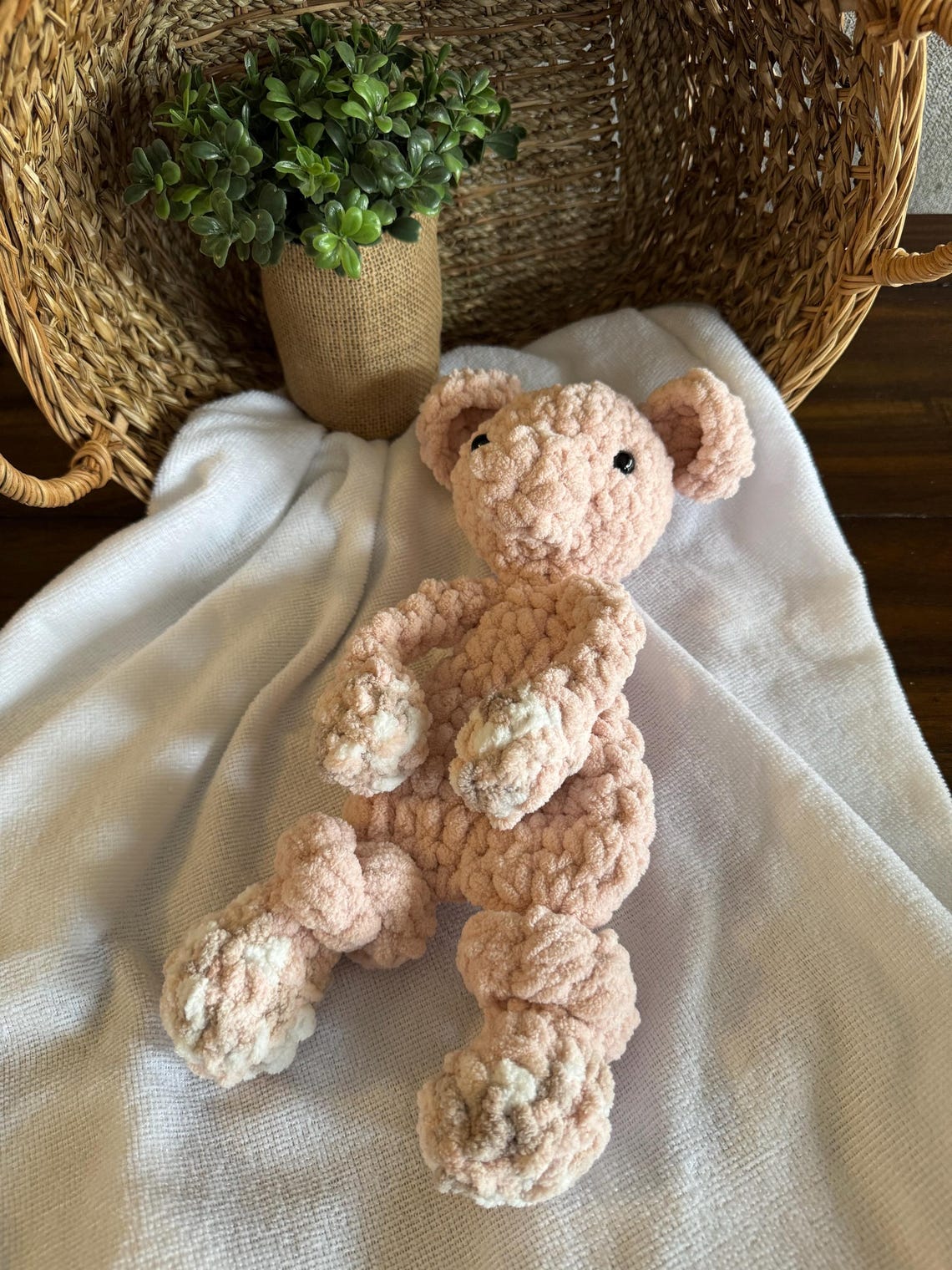 Pig Lovey, Mini Pig Stuffy, Mini Pig, Farm Animal , Farm Themed Nursery ...