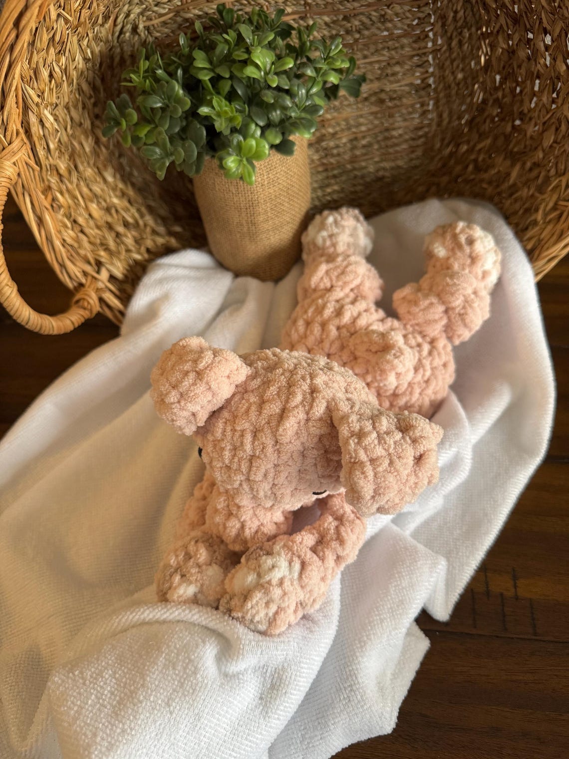 Pig Lovey, Mini Pig Stuffy, Mini Pig, Farm Animal , Farm Themed Nursery ...