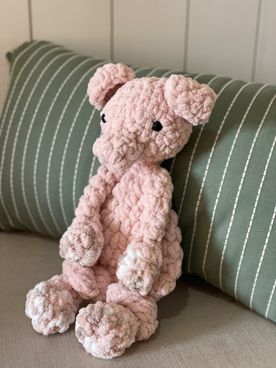 Pig Lovey, Mini Pig Stuffy, Mini Pig, Farm Animal , Farm Themed Nursery ...