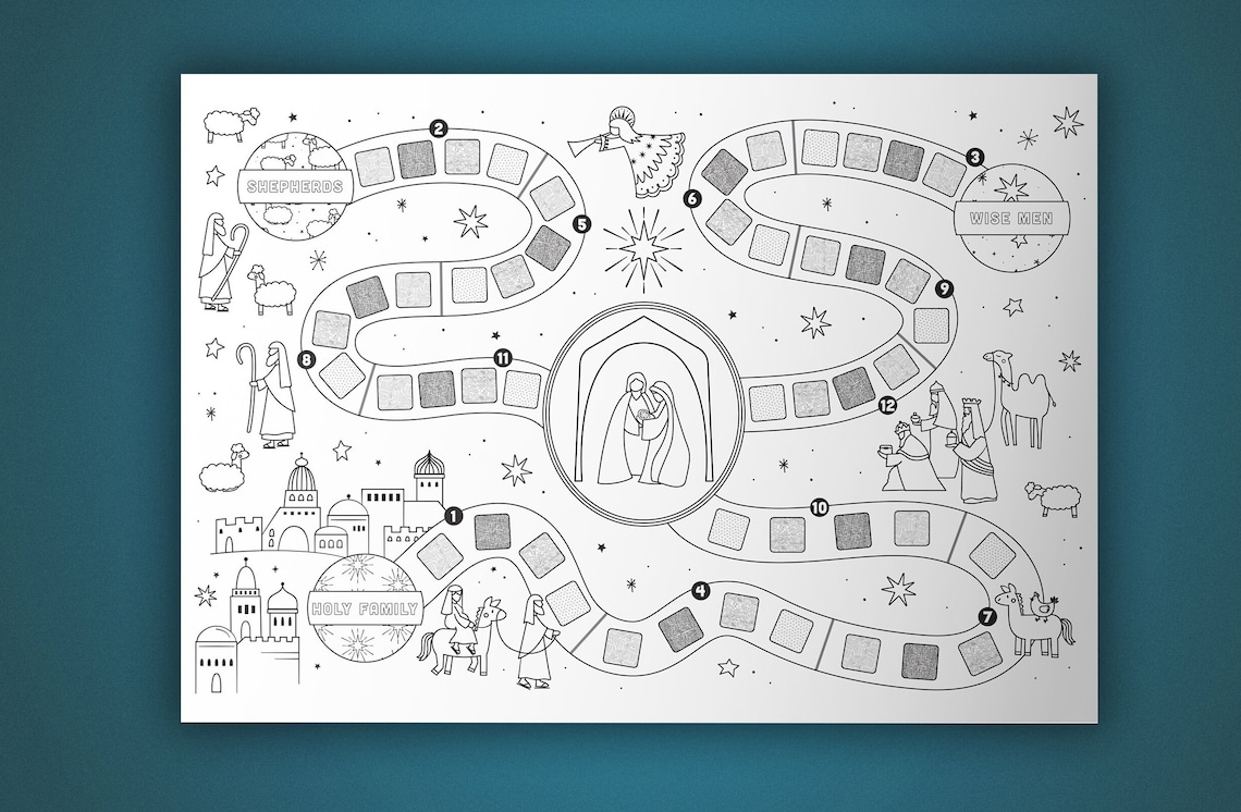 Journey to Bethlehem, Nativity Christmas Game Printable, Great Game for ...