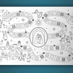 Nativity Christmas Game Printable: Journey to Bethlehem Family Fun ...