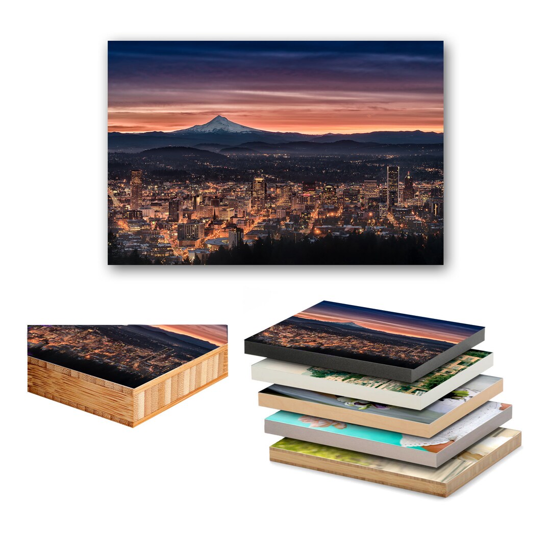 Portland Sunrise Mounted Standout Print, 5 Mounting Options Including ...