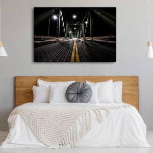 Hawthorne Bridge Mounted Standout Print, Bridge Photo Center Shot 3/4 ...