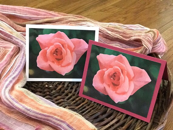 Rose Photo Card Print Your Own - Etsy