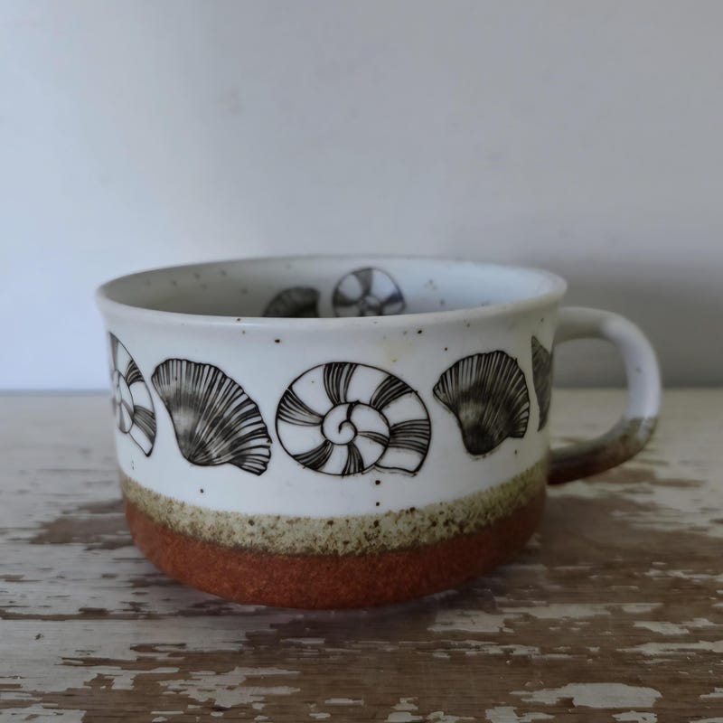 Seashell Stoneware Mug - Etsy