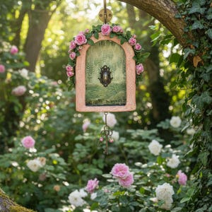 Secret Garden Handsculpted Ceramic Nicho With Key | Handmade Wall Art ...