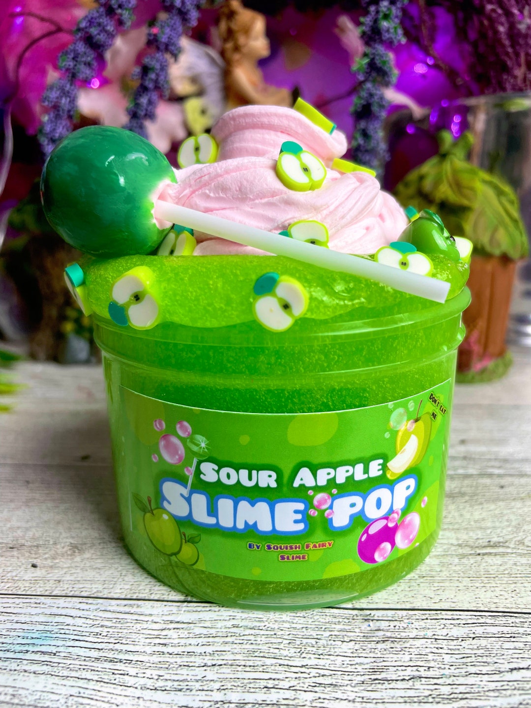 Sour Apple Slime Pop slime - Etsy