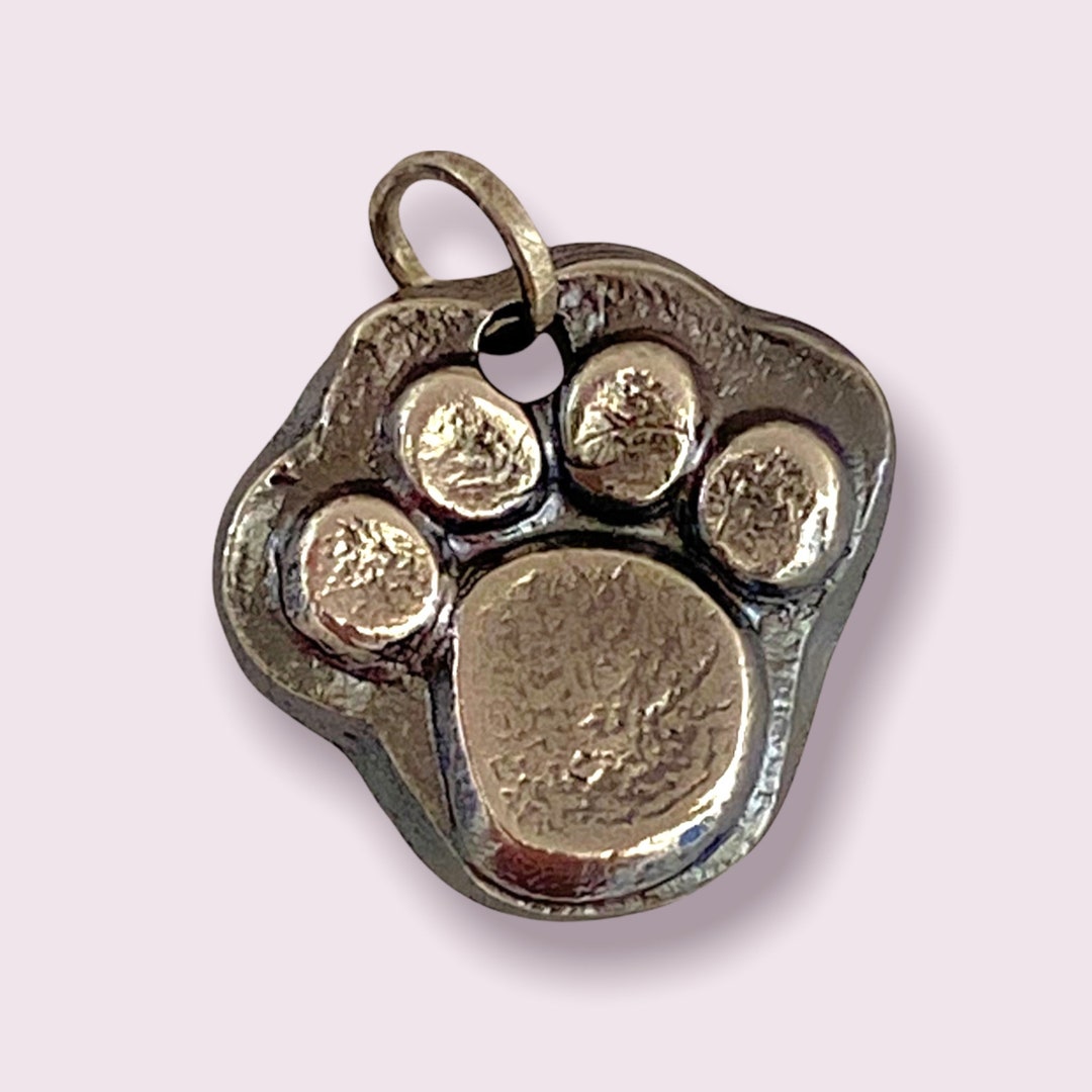 Custom Handmade Silver Paw Print - Etsy