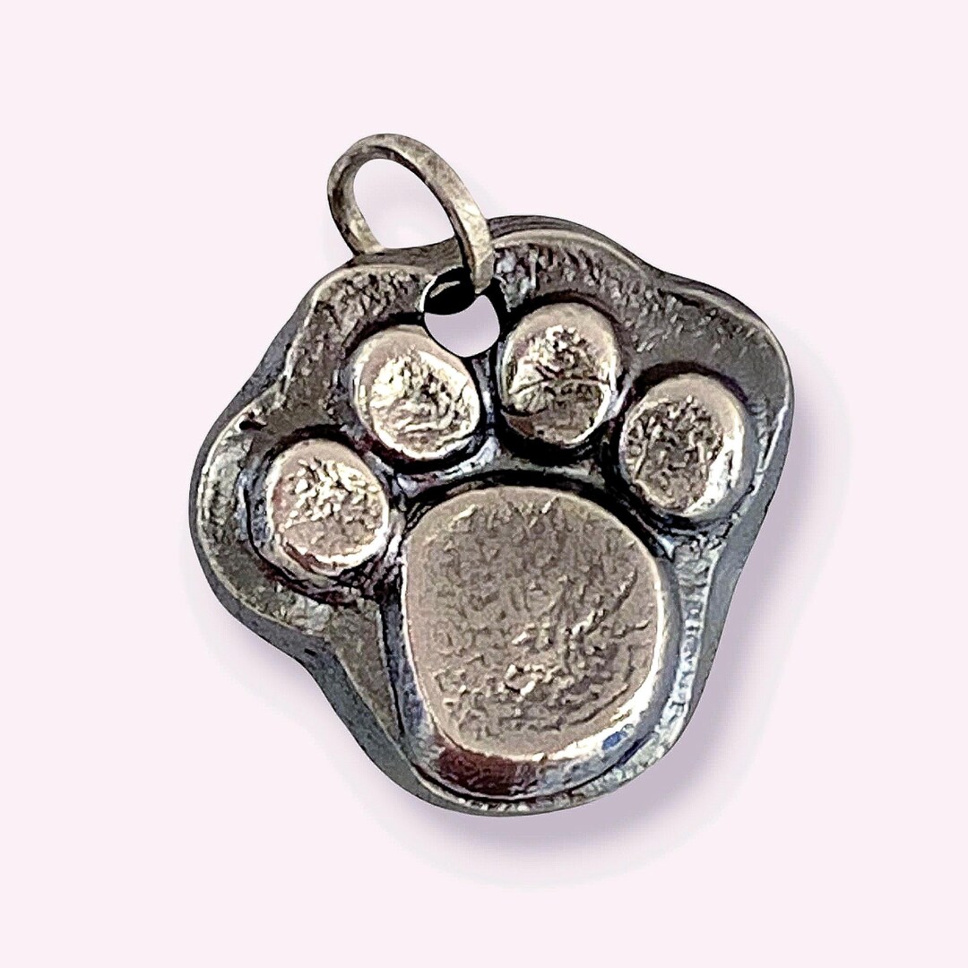 Custom Handmade Silver Paw Print - Etsy