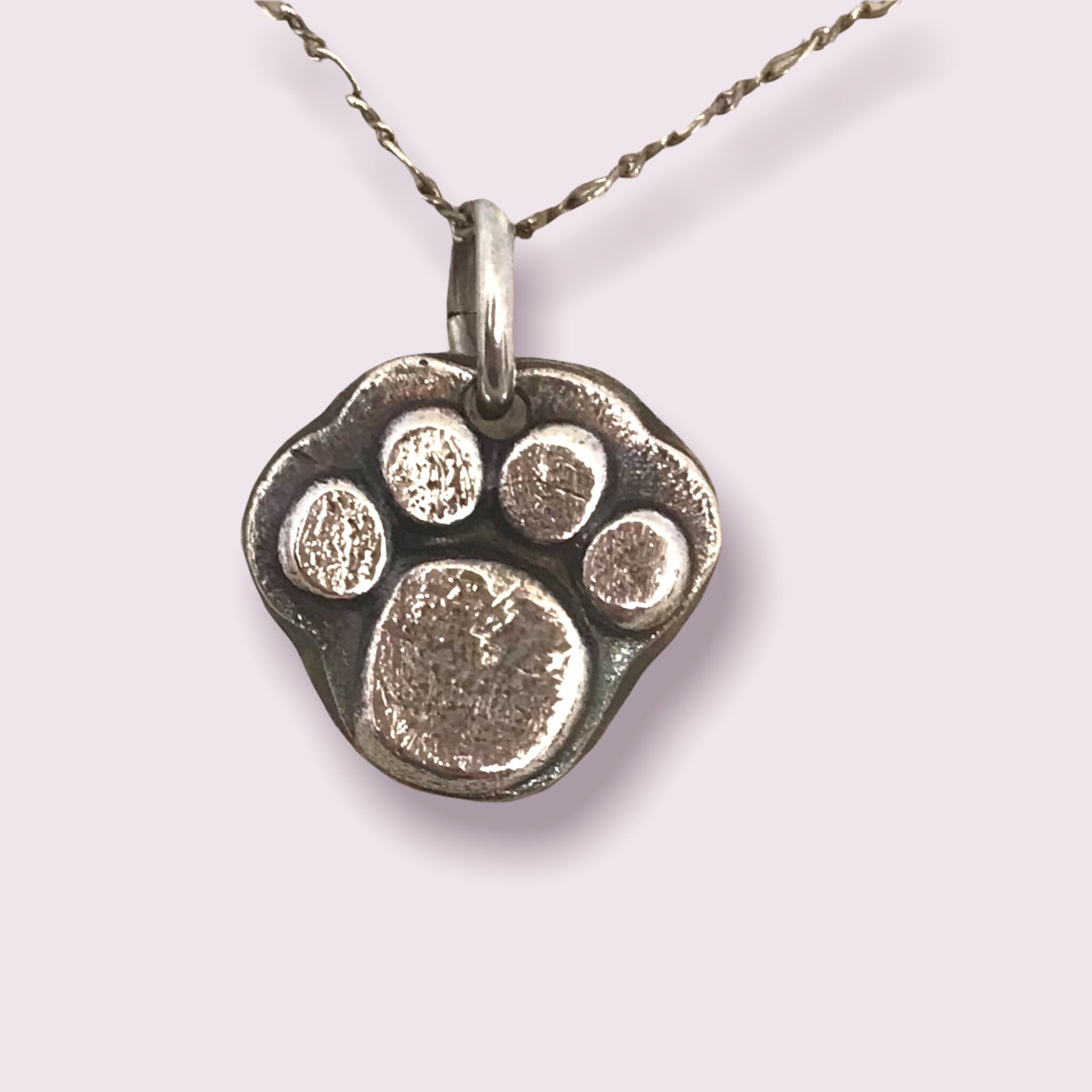 Custom Handmade Silver Paw Print - Etsy