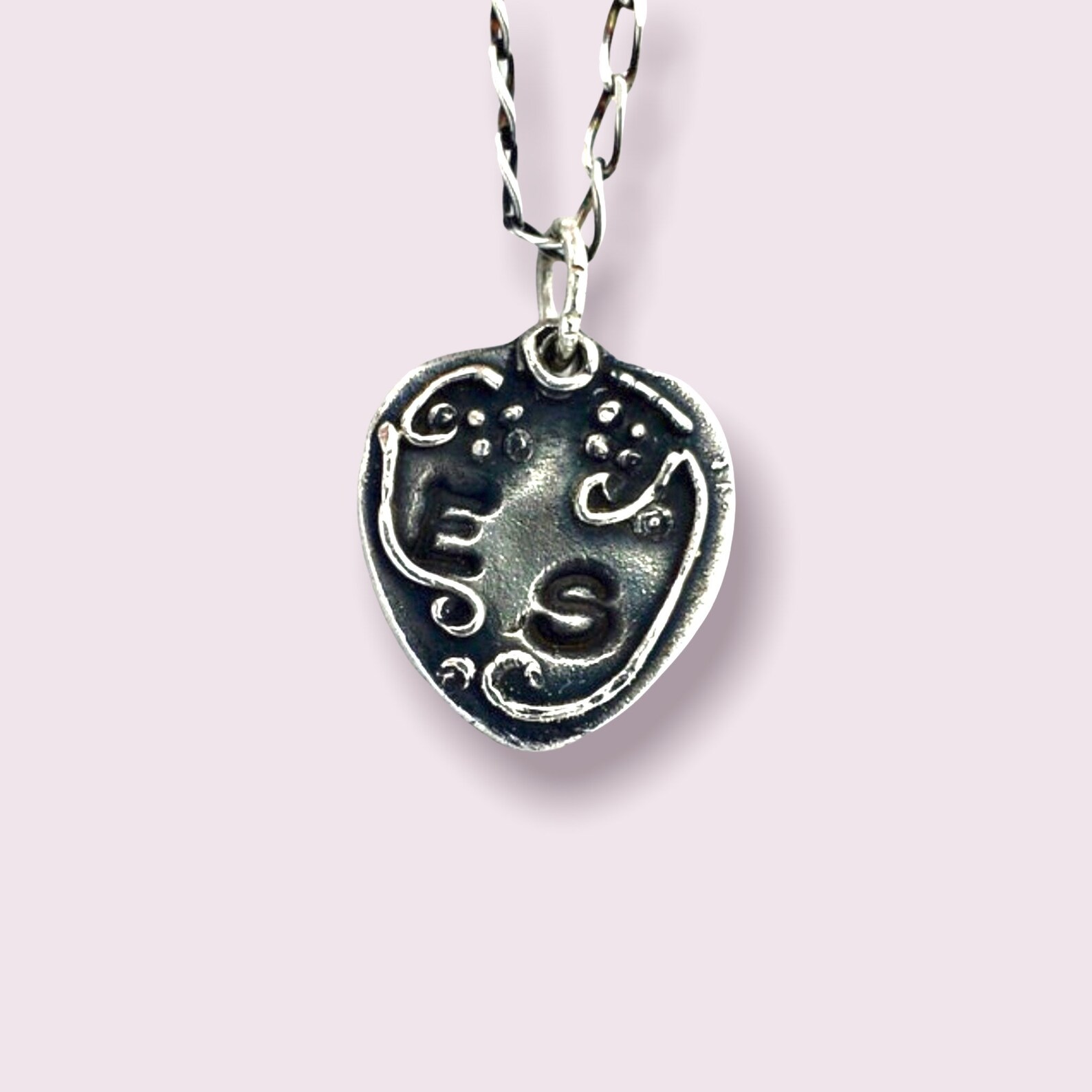 Vintage Inspired Forget Me Not Heart Pendant, Handmade Fine Silver - Etsy