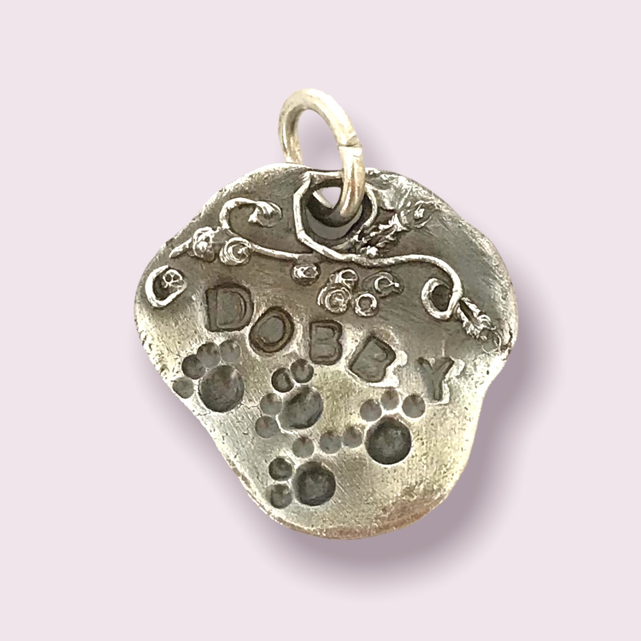 Custom Handmade Silver Paw Print - Etsy