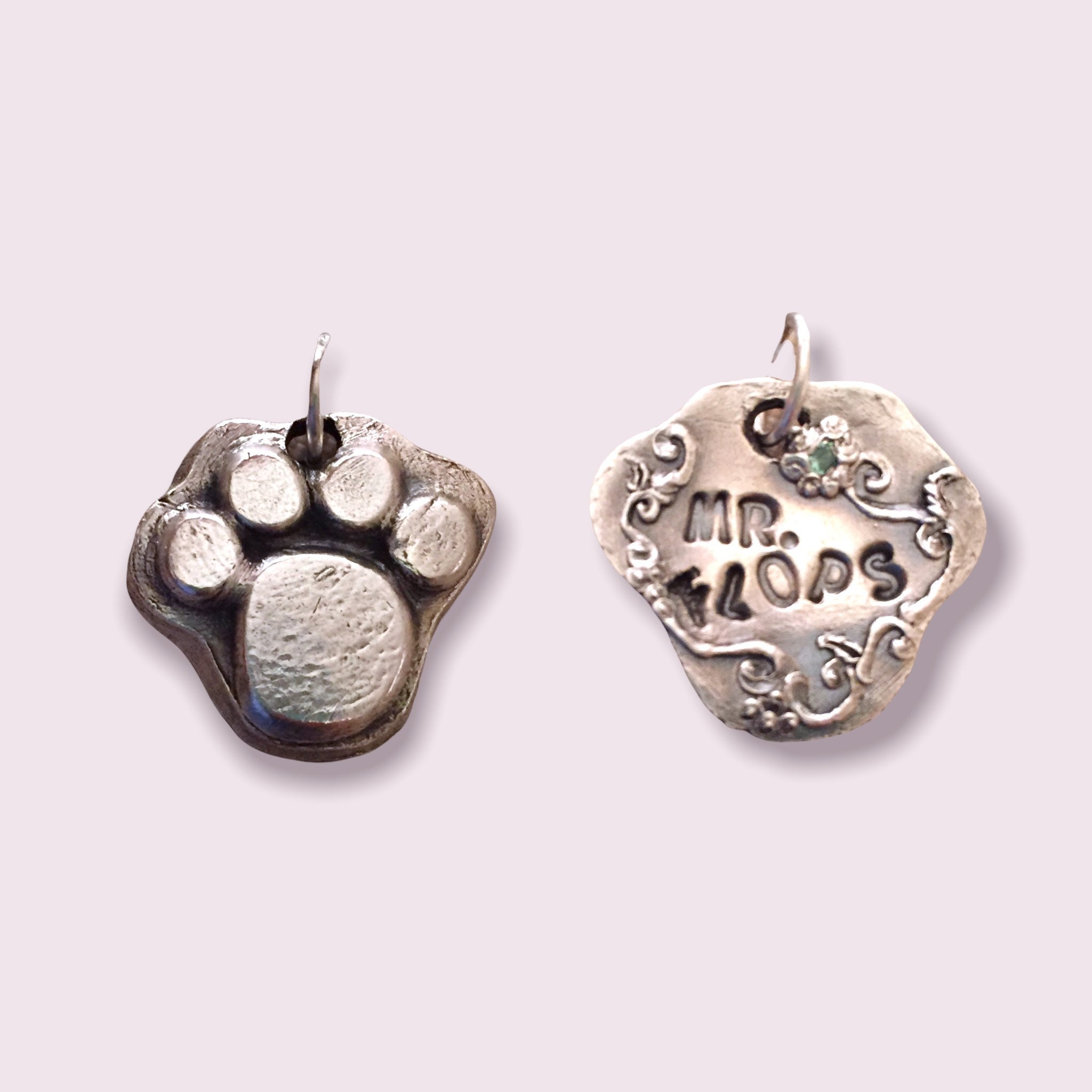 Custom Handmade Silver Paw Print - Etsy