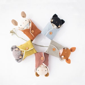Swaddle Blanket Animal Sewing Pattern - Cat, Rabbit, Bear, Fawn ...