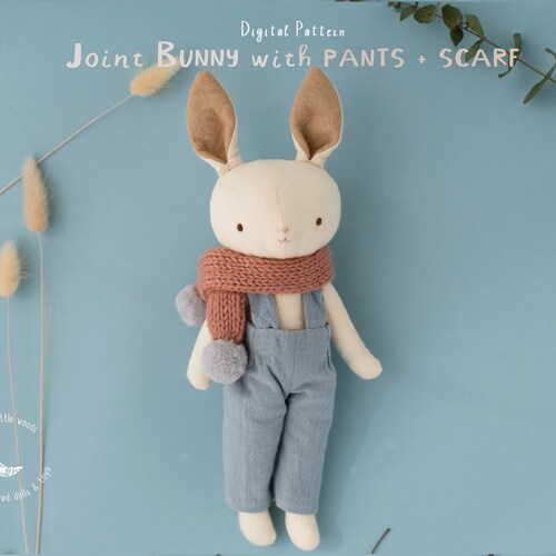PDF Bunny Pattern Rabbit Doll Sewing Pattern Stuffed Animal - Etsy