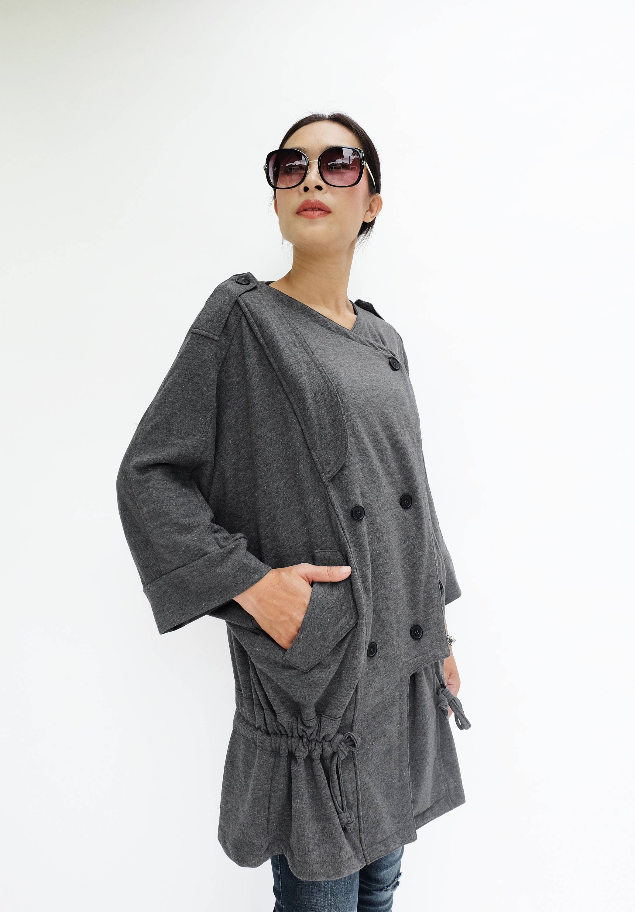 NO.78 Women's Military Style Double Breasted Buttons | Etsy