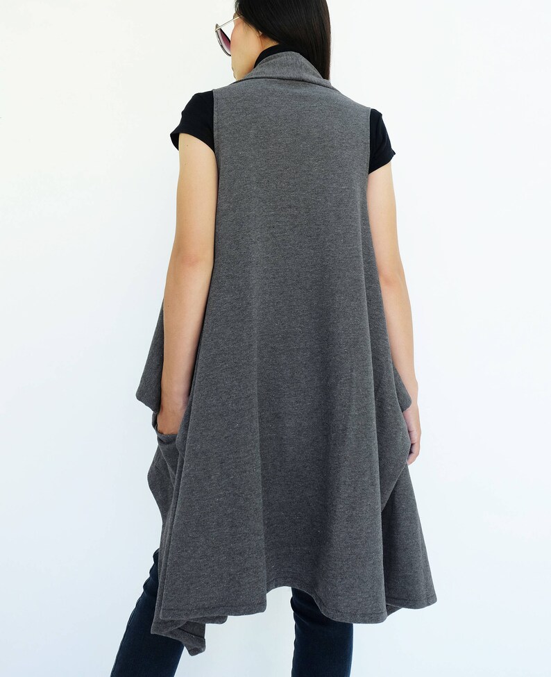 NO.225 Womens Stylish Asymmetrical Vest Layering Vest Urban - Etsy