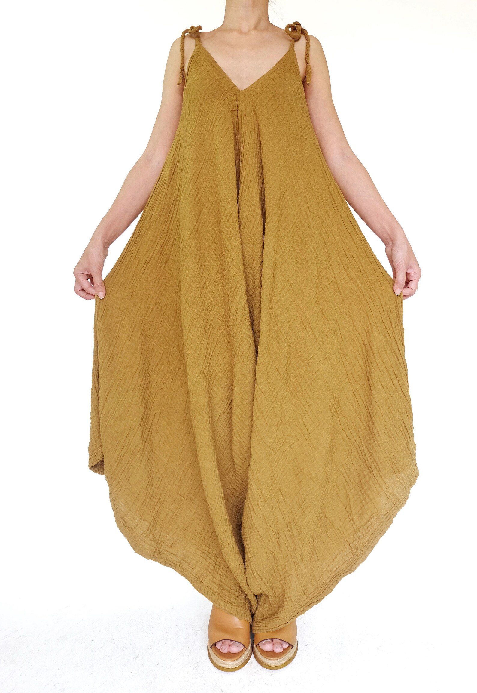 NO.275 Women's Lagenlook Wide Leg Romper Casual Harem - Etsy UK