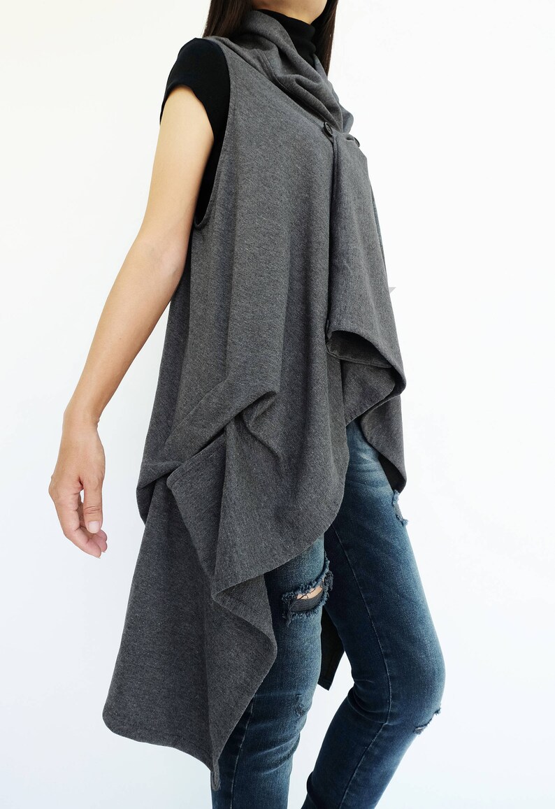 NO.225 Womens Stylish Asymmetrical Vest Layering Vest in - Etsy