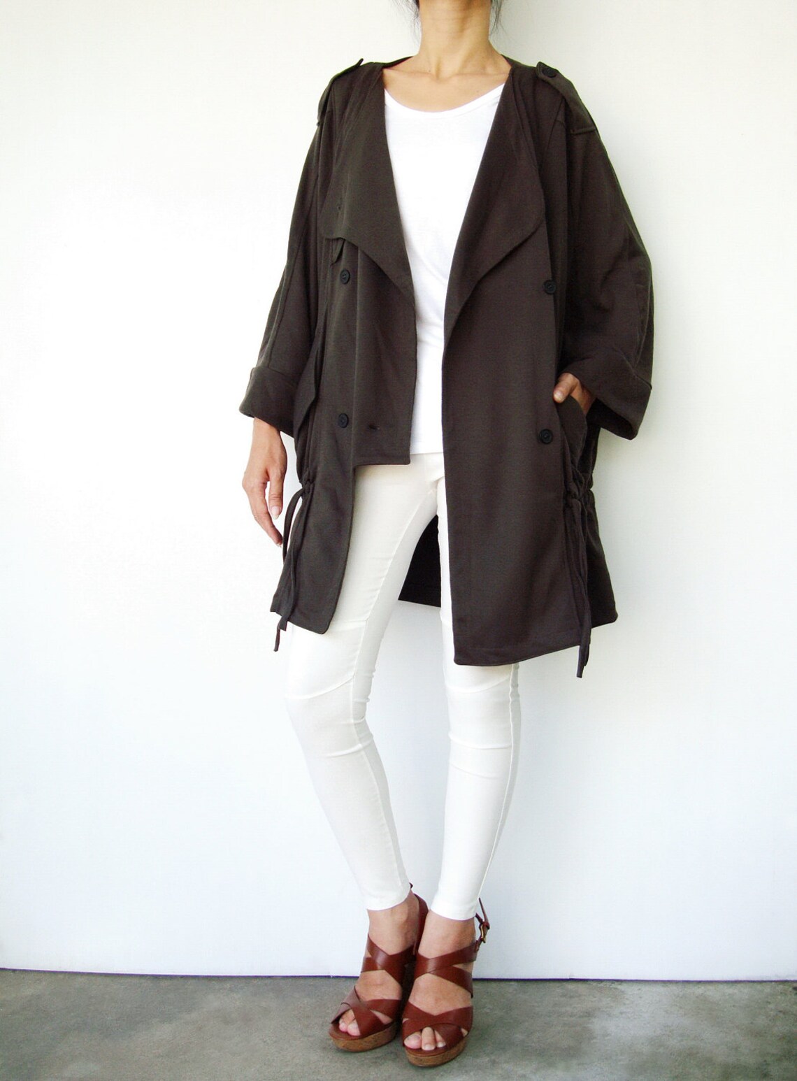 NO.78 Women's Military Style Double Breasted Buttons 3/4 - Etsy