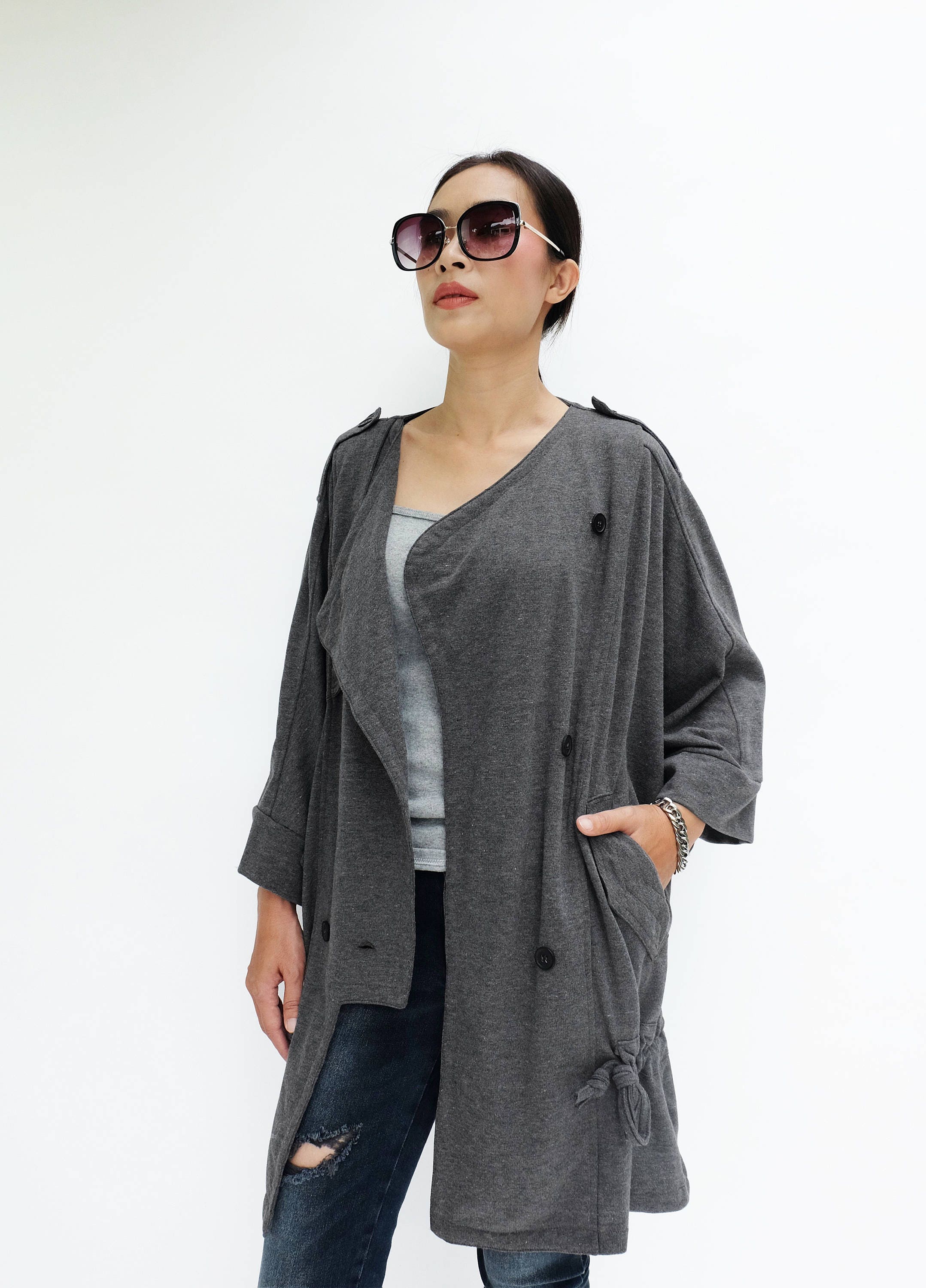 NO.78 Women's Military Style Double Breasted Buttons | Etsy