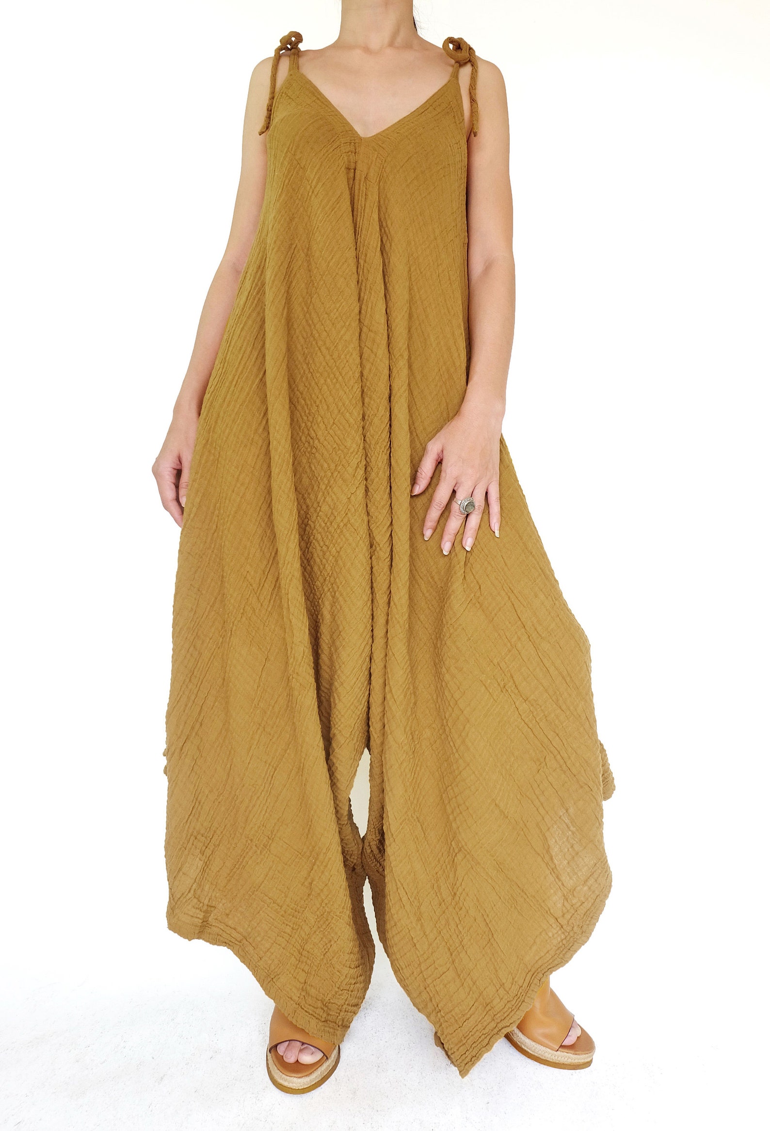 NO.275 Women's Lagenlook Wide Leg Romper Casual Harem - Etsy UK