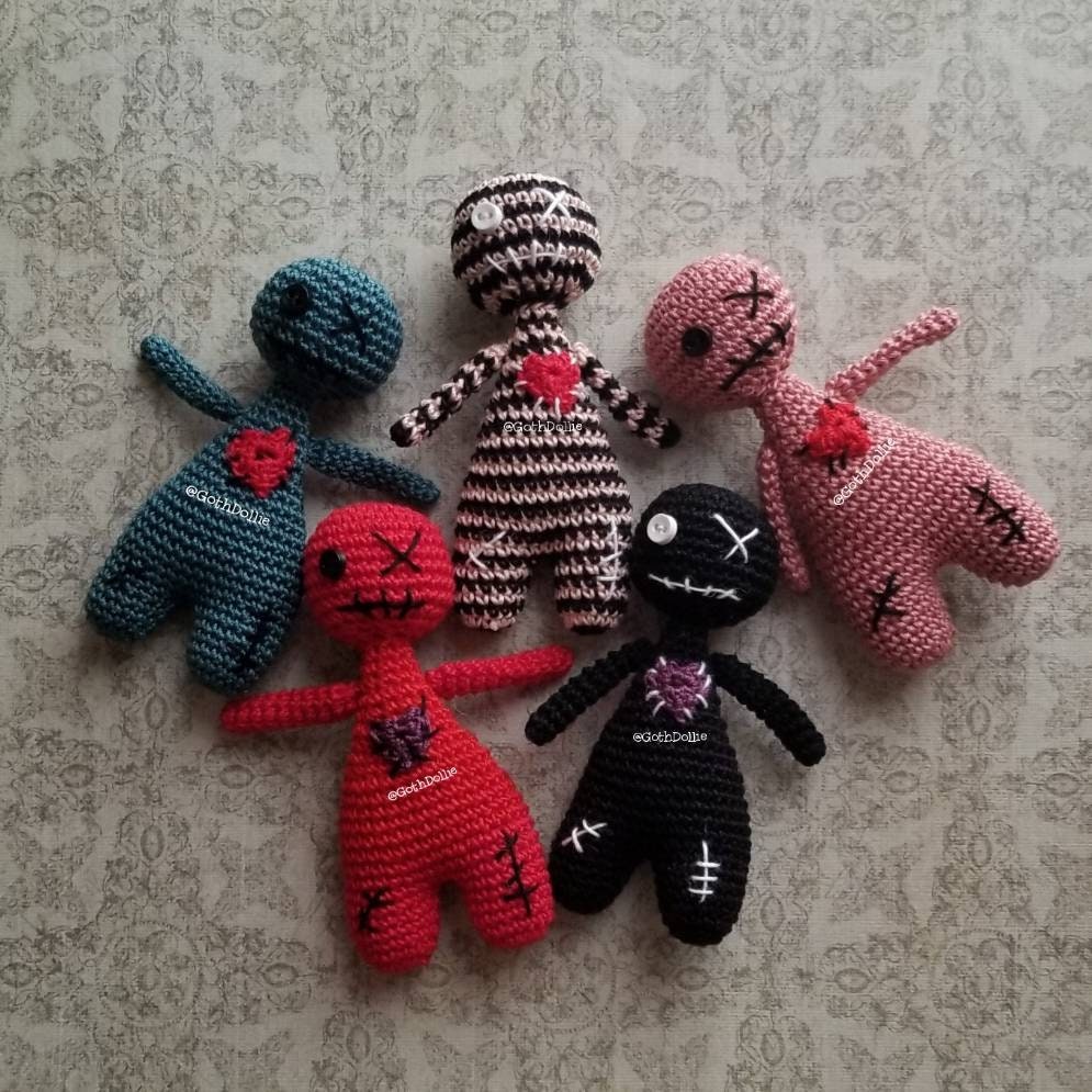 One 1 Horror Inspired VooDoo Mini Crochet Amigurumi Dolls by | Etsy