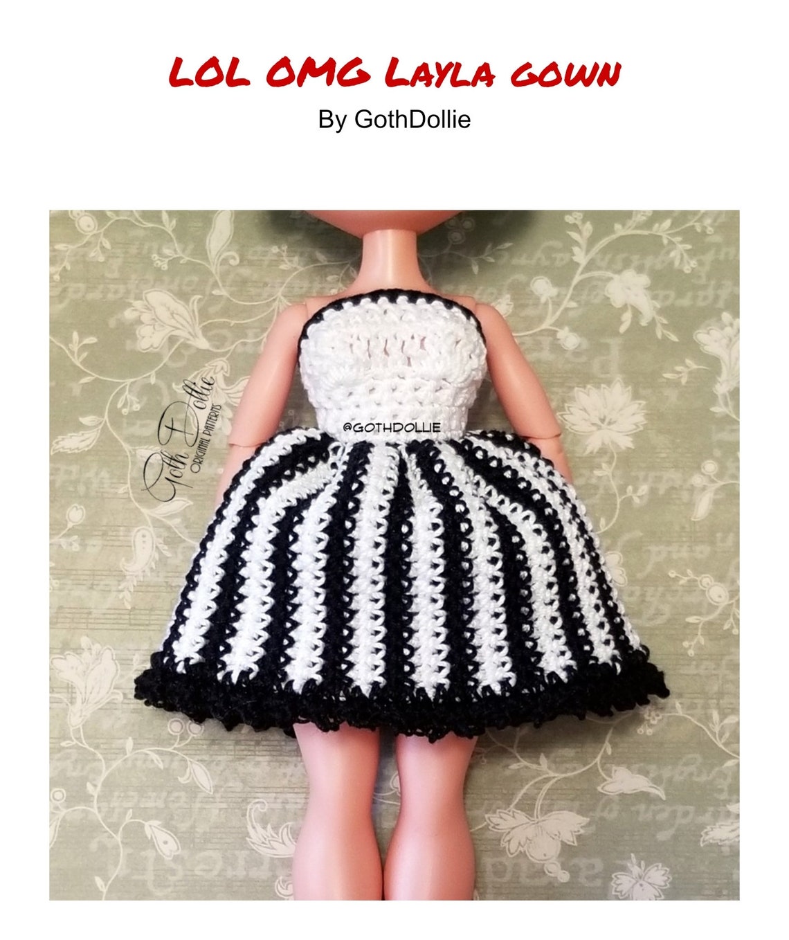 Pdf/ebook PATTERN: Lol Omg Doll Layla Dress Crochet Pattern by ...