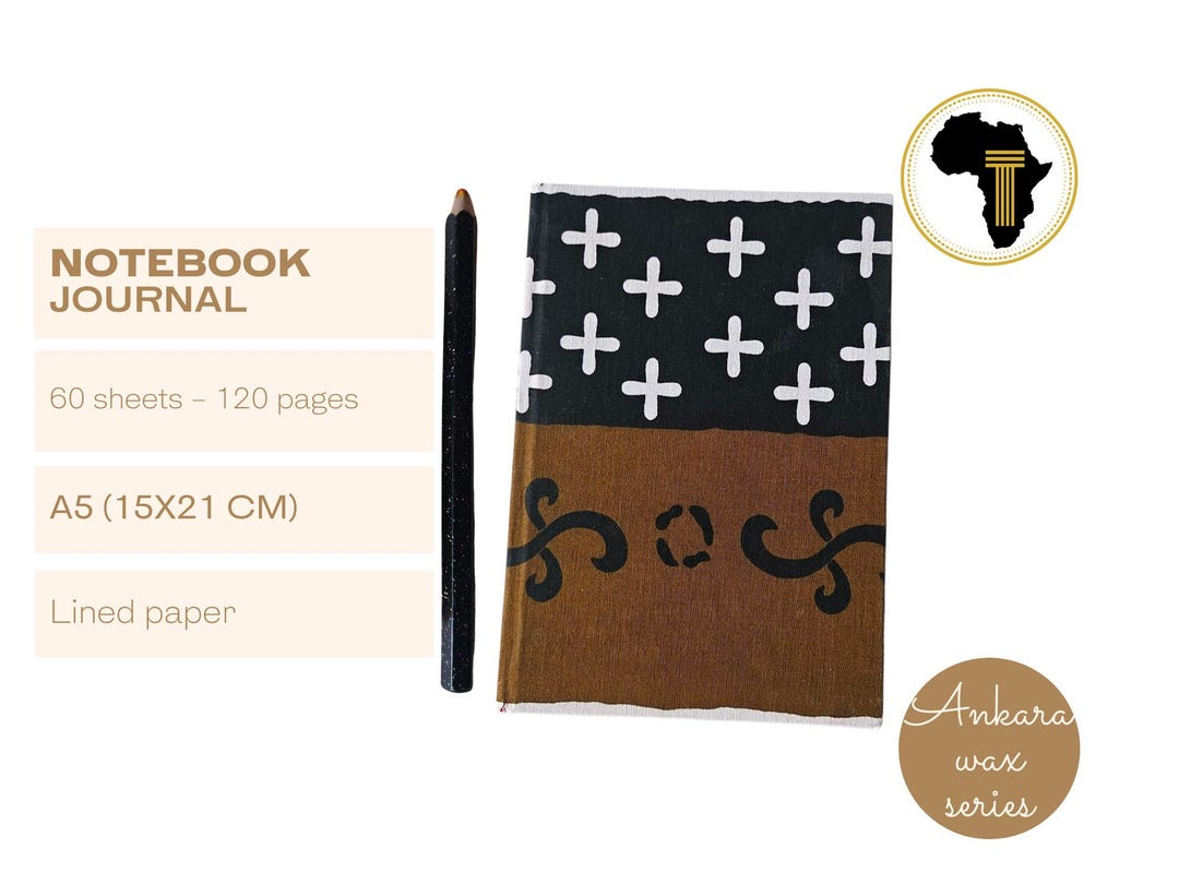 A5 African Print Journal Notebook Sketchbook Notepad Jotter 120 Lined ...