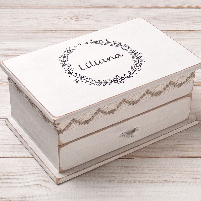 White Jewelry Box - Etsy