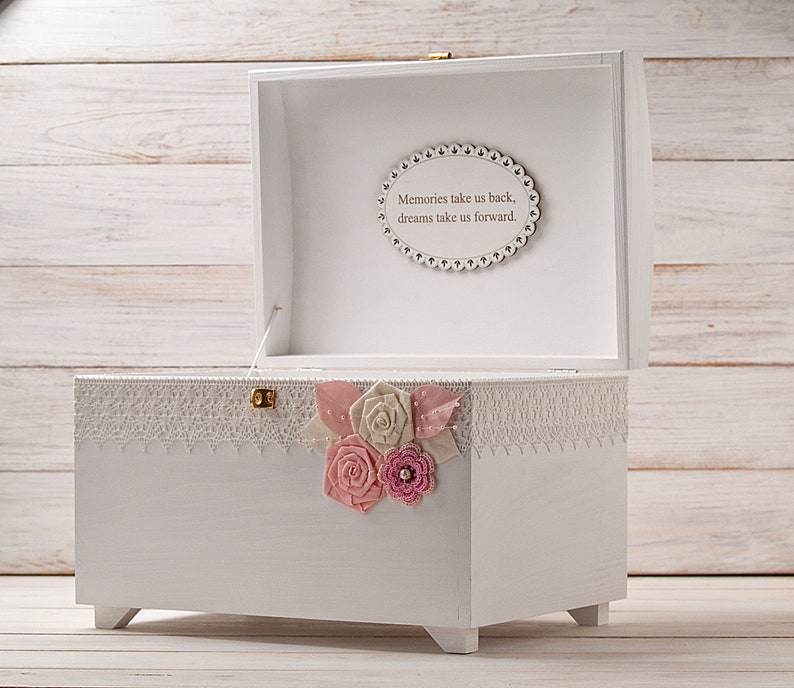Baby Girl Keepsake Toy Box Large Personalized New Baby First Memory Box ...