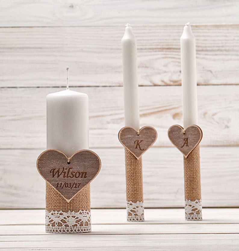 Wedding Unity Candles Personalized Unity Candle Set Unity - Etsy