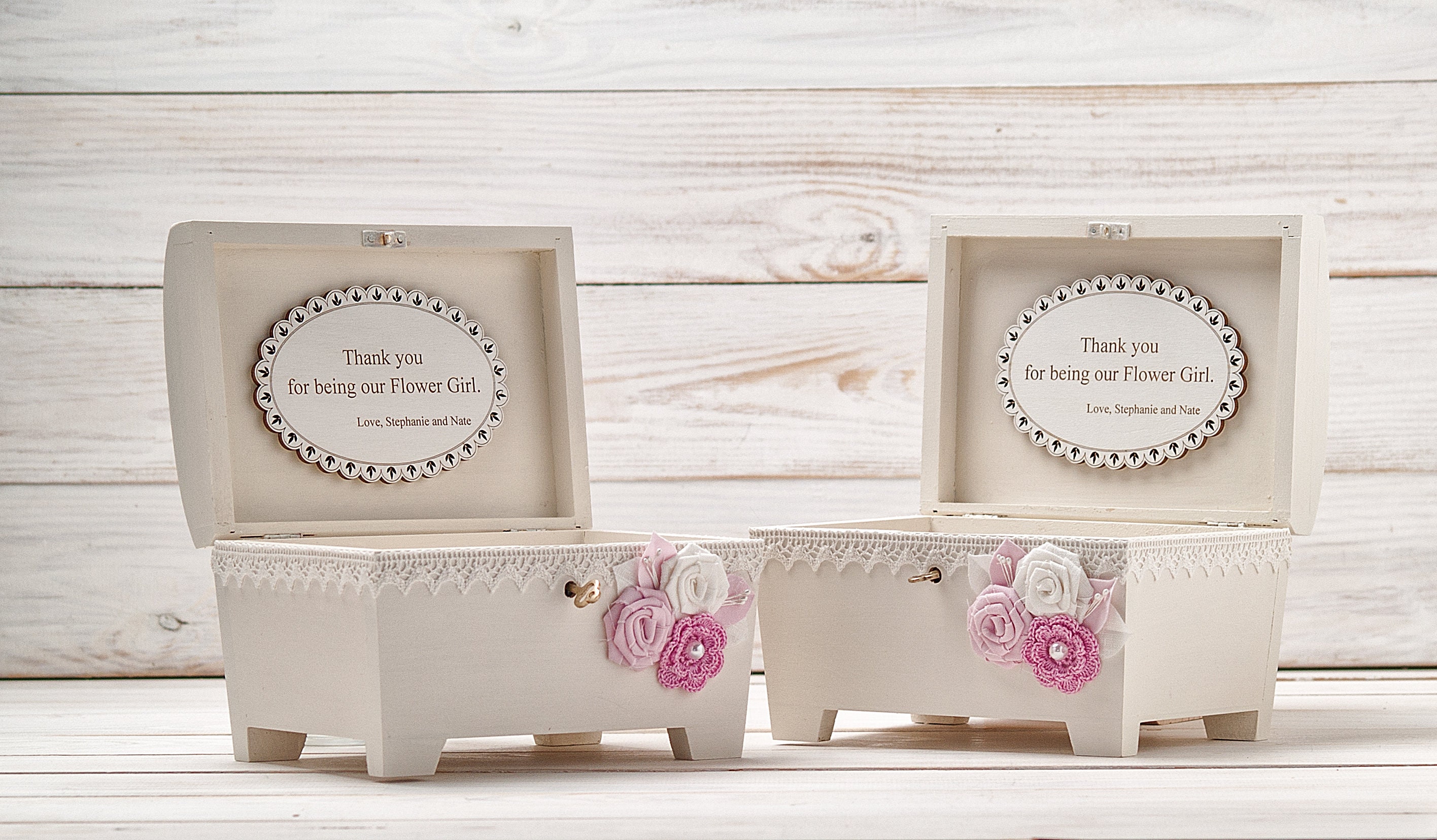 Flower Girl Proposal Gift Box Personalized Baby Keepsake Box | Etsy