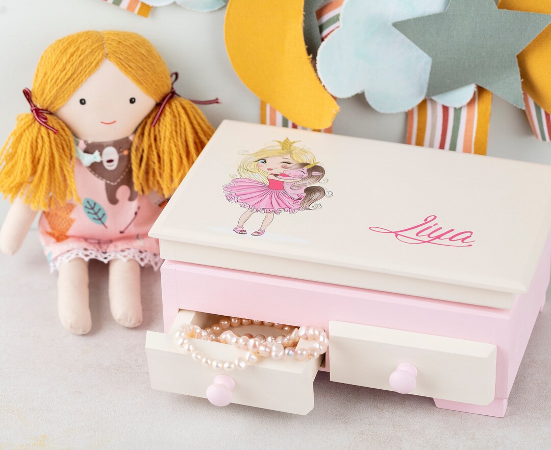 Baby Girl First Jewelry Box, New Baby Girl Memory Box, Young Girls ...