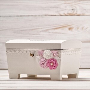 Jewelry Box for Girls, Personalized New Baby Memory Box Little Girls ...