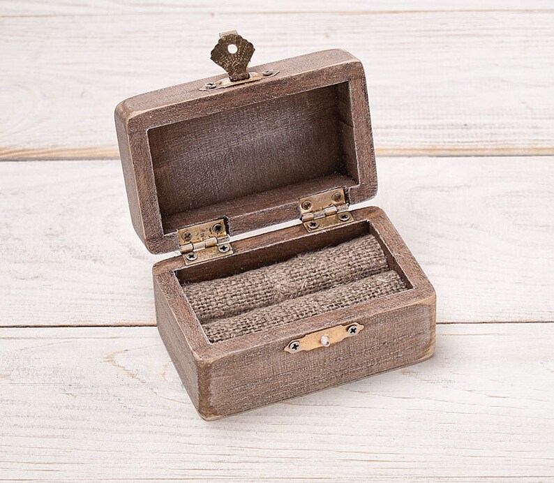 Wedding Ring Box Personalized Ring Bearer Rustic Ring Box - Etsy