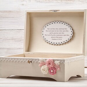 Jewelry Box for Girls, Personalized New Baby Memory Box Little Girls ...