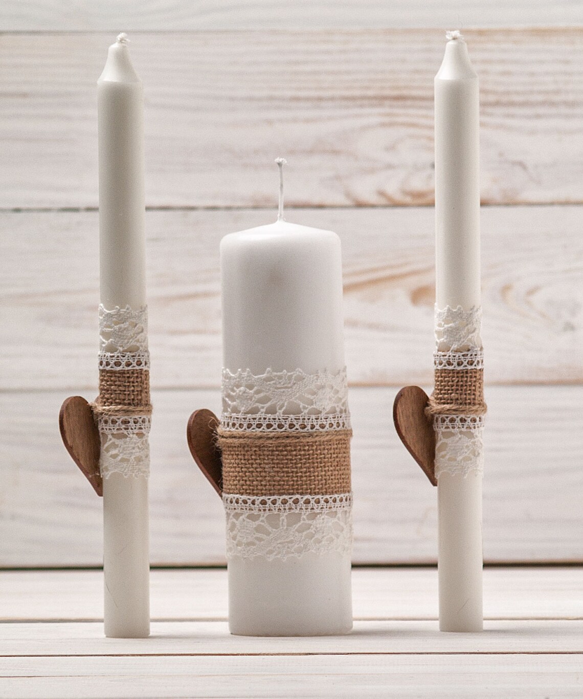 Wedding Unity Candle Set Rustic Unity Candle Church Ceremony | Etsy