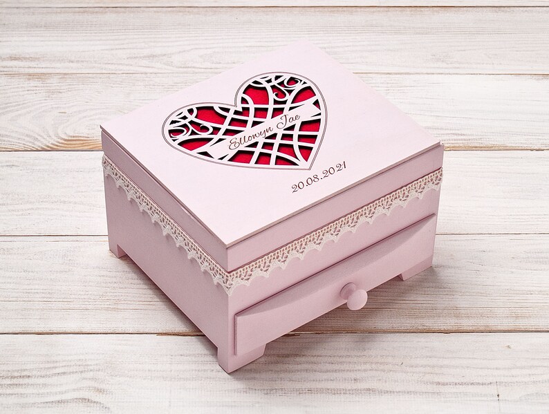 Personalized Pink Jewelry Box for Girls Unique Jewelry | Etsy