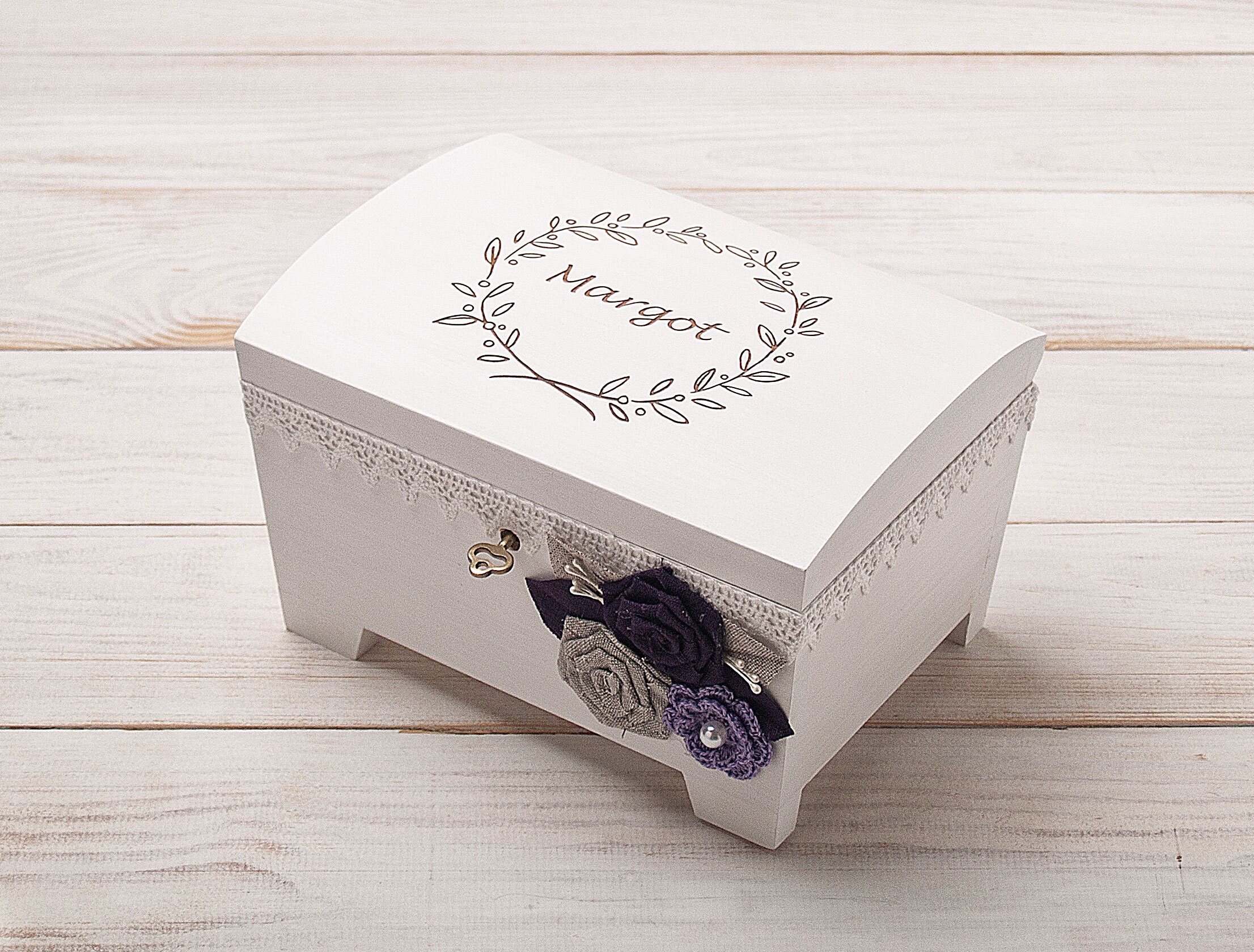 Baby Memory Keepsake Box Custom Jewelry Box for Girls Baby | Etsy