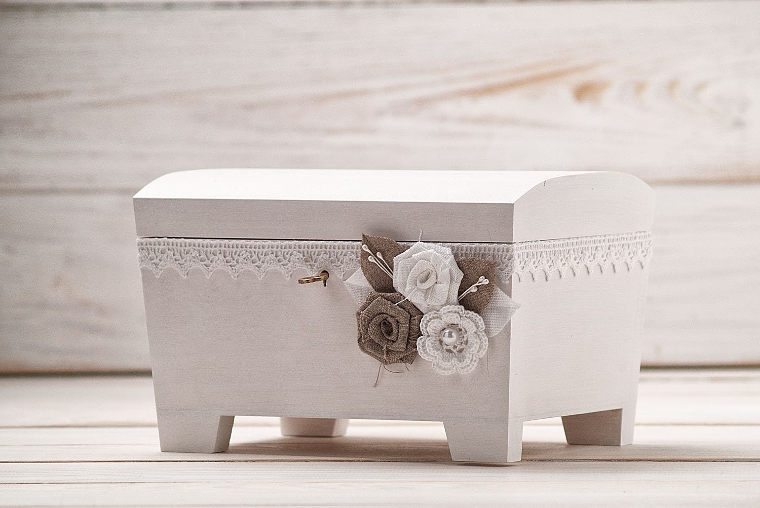 Personalized Girls Jewelry Box With a Key, Custom New Baby Memory Box ...