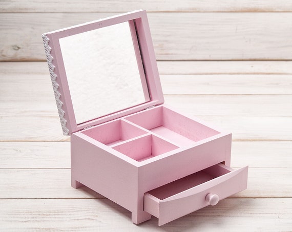 Memory Box With Owl for Kids Pink Jewelry Box for Girl Jewelry Organizer With Drawer Keepsake Baby Box Personalized Baby Shower Gift Etsy UK
