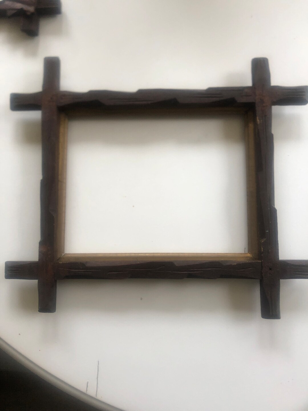 Primitive Carved Adirondack Frame/folk Art Frame - Etsy