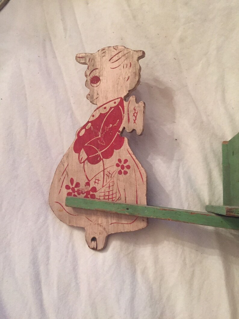 Folk Art Primitive Wood Toy pig pulling wagon | Etsy