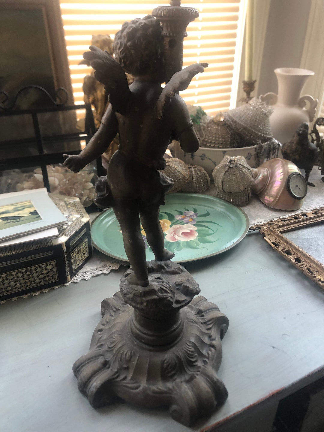 Antique Cherub Statue - Etsy