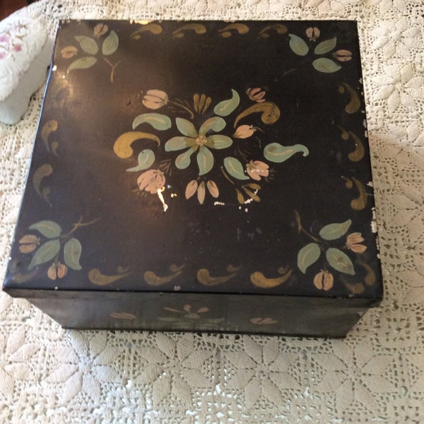 Tole Painted Box - Etsy